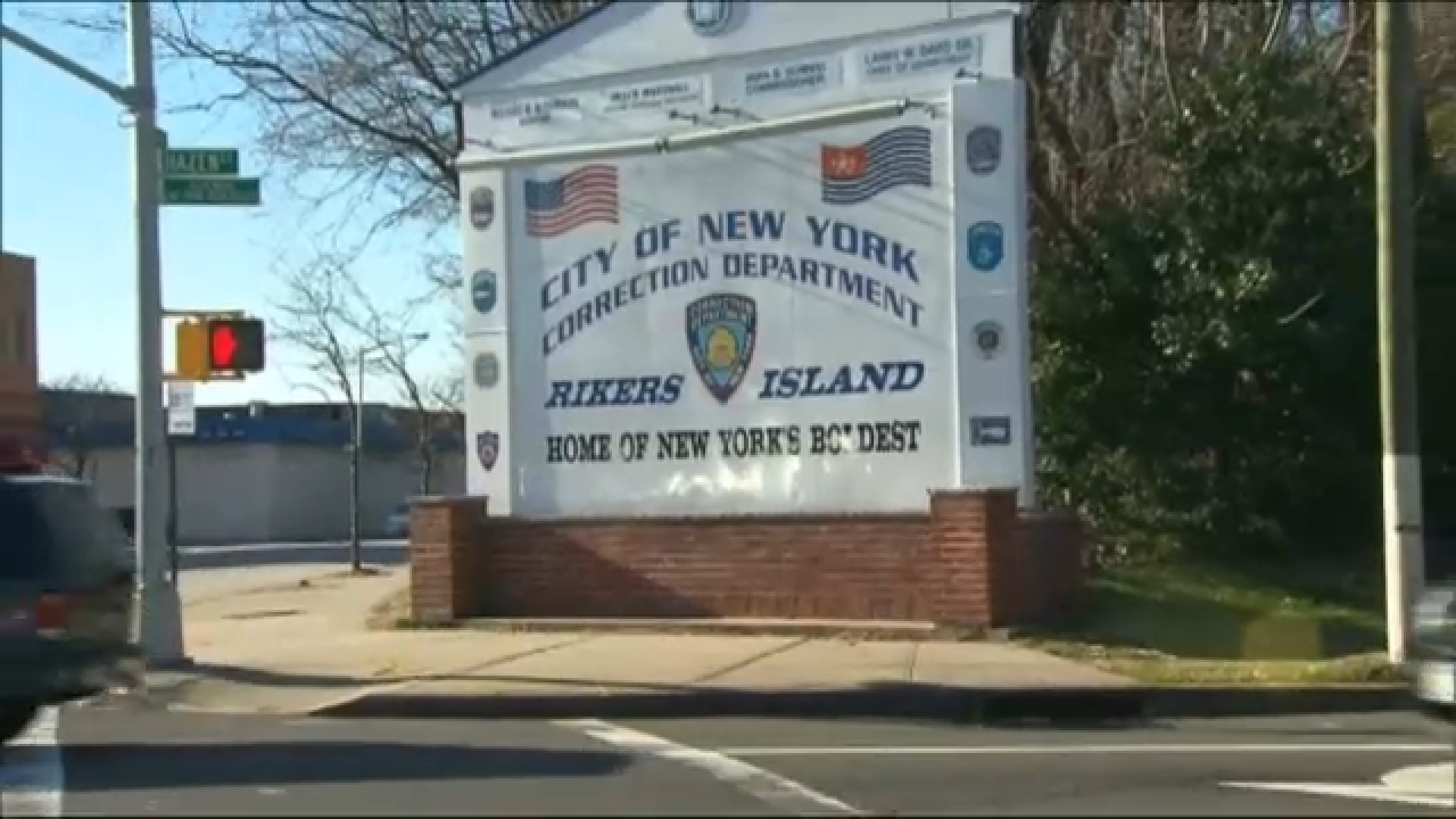 Rikers Island Sign