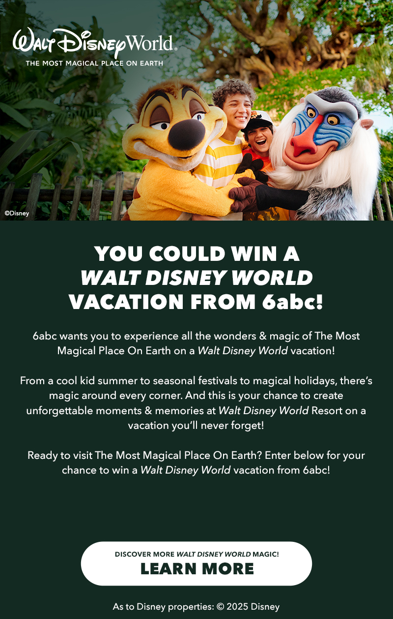 Enter for your chance to win a trip to Walt Disney World! - 6abc Philadelphia